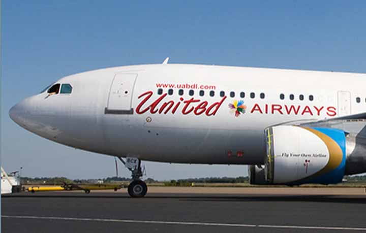 United Airways aircraft meets accident as its wheel exploded