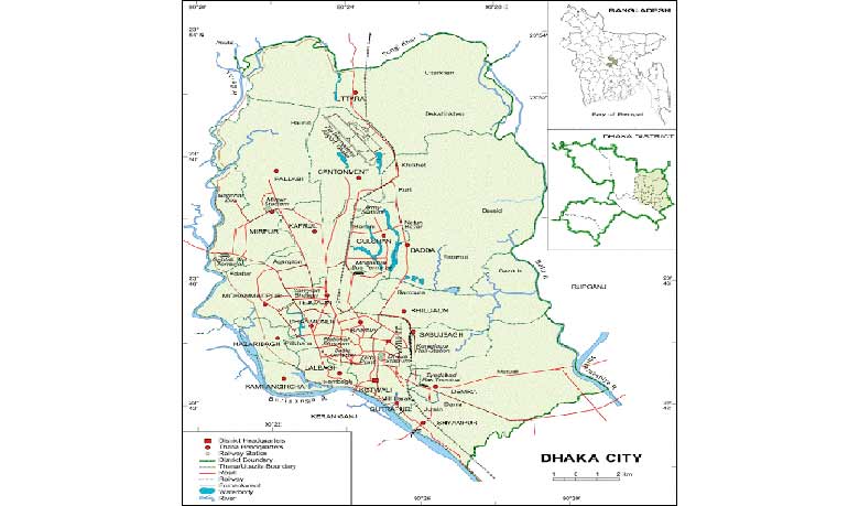 Dhaka City Corporation Map