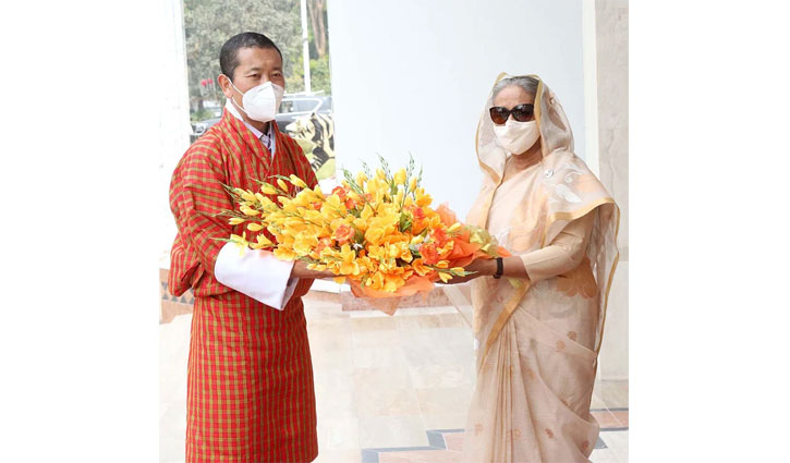 Lotay Tshering meets PM Sheikh Hasina