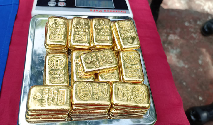 Three kg gold seized in Benapole