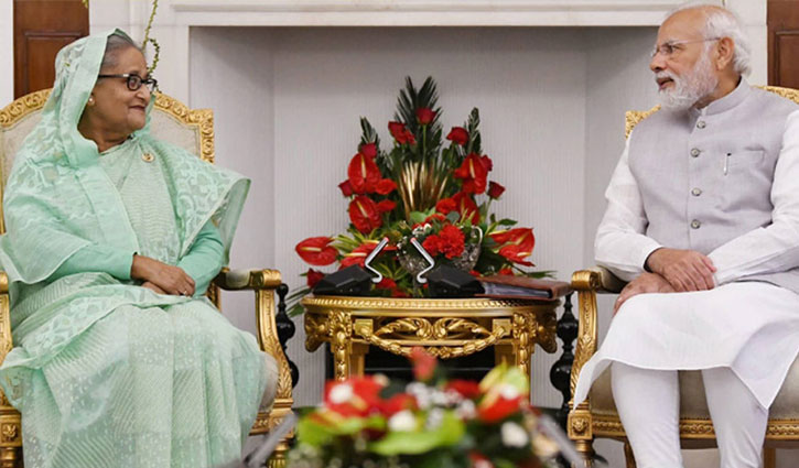 Sheikh Hasina-Modi bilateral meeting begins